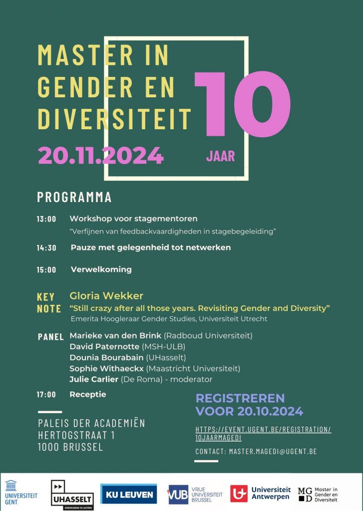 Uitnodiging 10 jaar MaGeDi | Master in Gender en Diversiteit